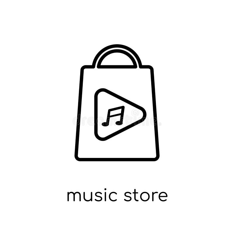 Music Store Icon from Music Collection. Stock Vector - Illustration of ...