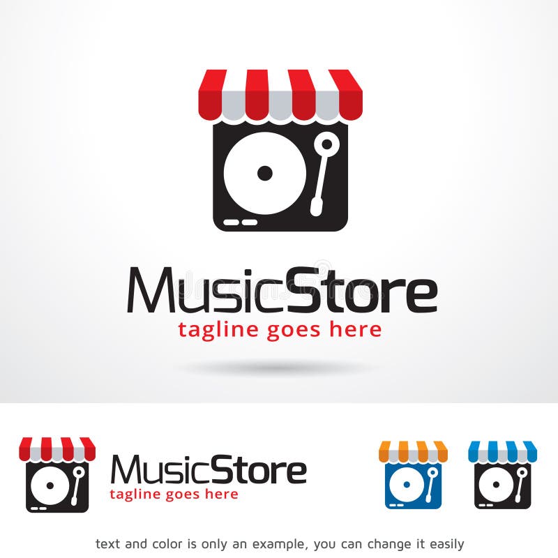 Music Store Logo Template Design Vector Stock Vector - Illustration of ...