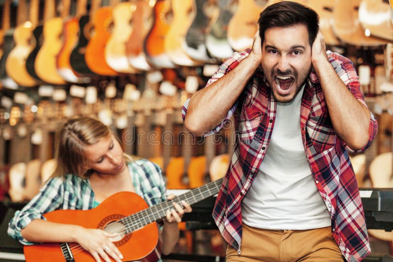 Music Store stock photo. Image of acoustic, guitar, shop - 76784478