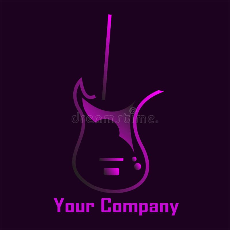 Guitar Store Vector Logo, Music Instrument Logo Stock Illustration ...