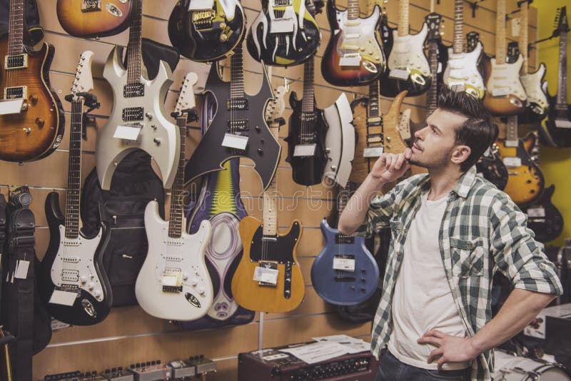 Music store stock image. Image of artist, music, acoustic - 114641973