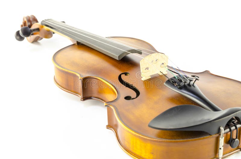 Music String Instrument Violin Isolated on White Stock Image - Image of ...