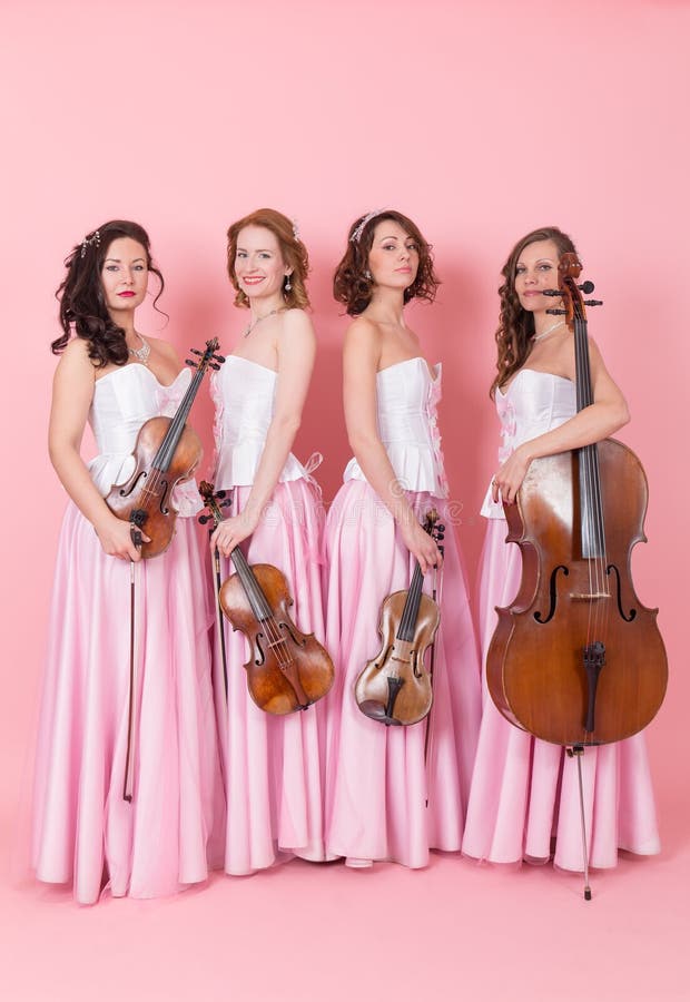 Music string quartet stock image. Image of femininity - 69671525