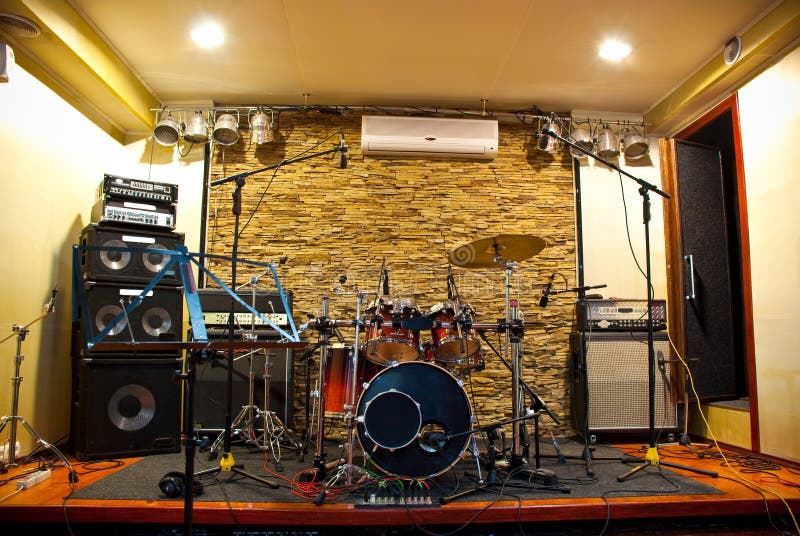 Music studio stock image. Image of indoor, sound, stage - 17383249