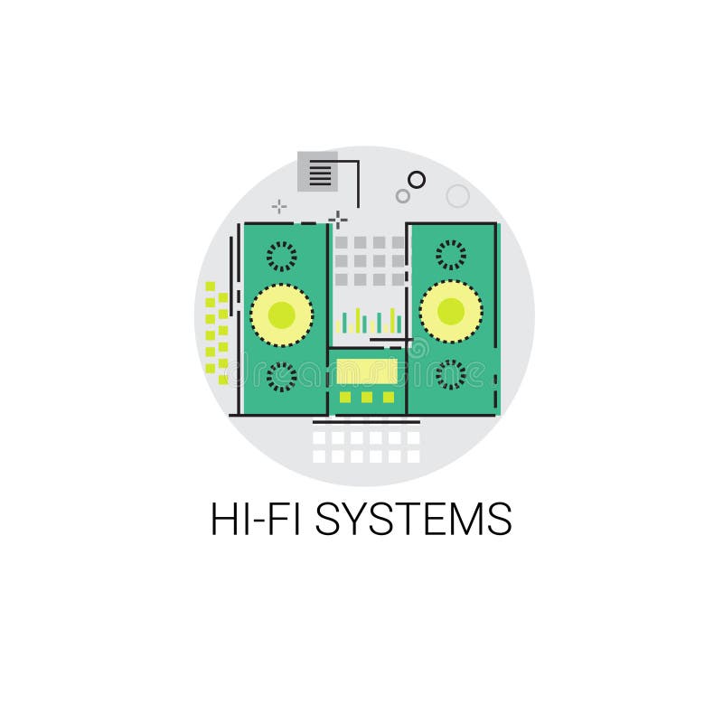 Music Studio Audio Hi Fi System Icon Stock Vector - Illustration of ...