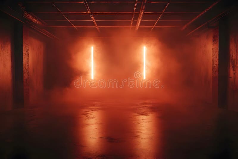 A Music Studio Background with Lights and Smoke Stock Photo - Image of ...