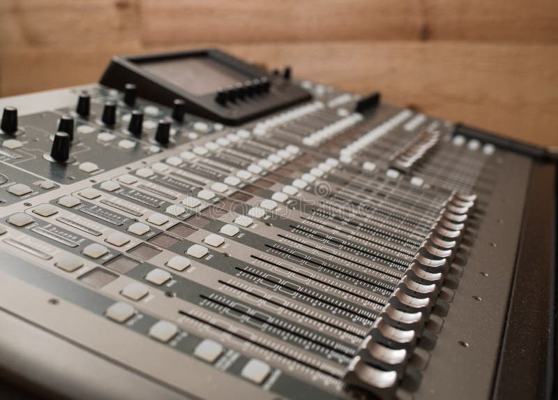 Music Studio Control Panel stock image. Image of volume - 143864127