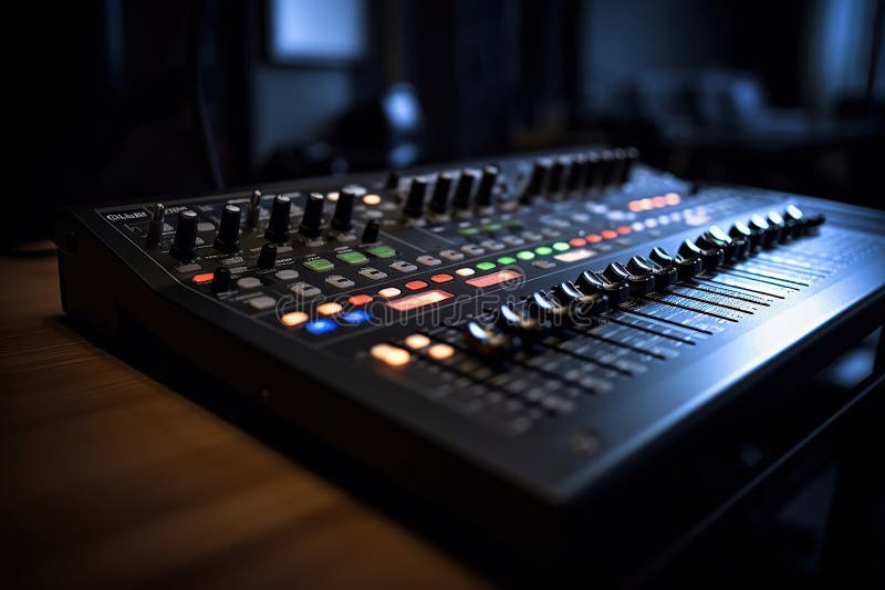 Music Studio Equipment Created by Generative AI Stock Illustration ...