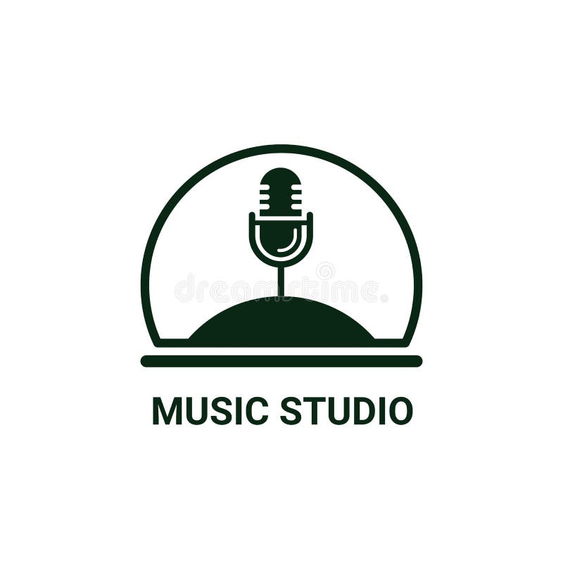 Music studio logo stock illustration. Illustration of drawing - 265656809