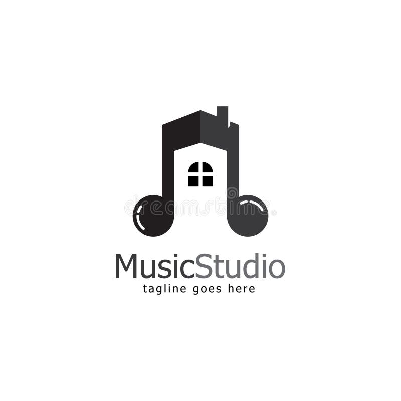 Music Studio Logo Template Design Vector Stock Vector - Illustration of ...