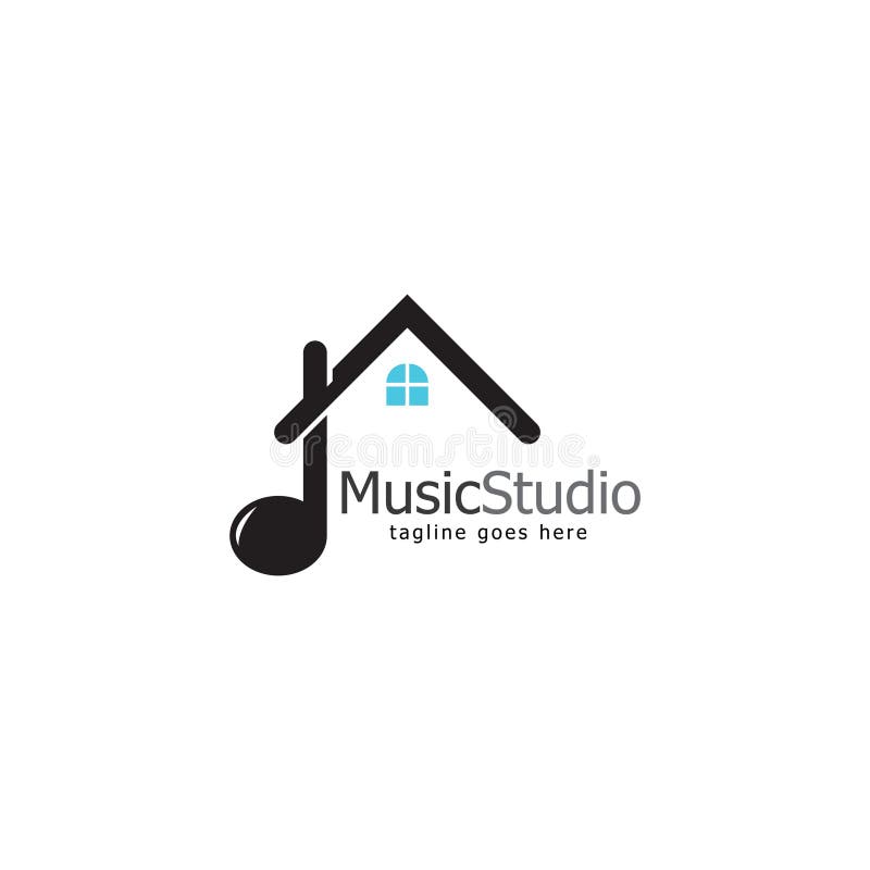 Music Studio Logo Template Design Vector Stock Vector - Illustration of ...