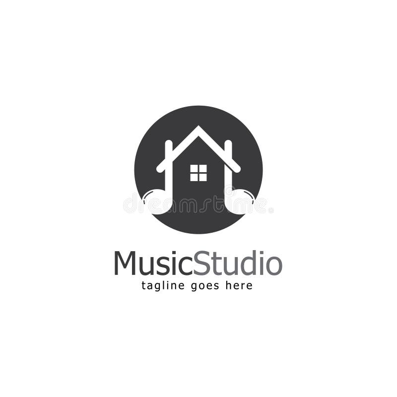 Music Studio Logo Template Design Vector Stock Vector - Illustration of ...