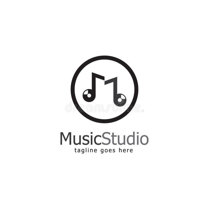 Music Studio Logo Template Design Vector Stock Vector - Illustration of ...