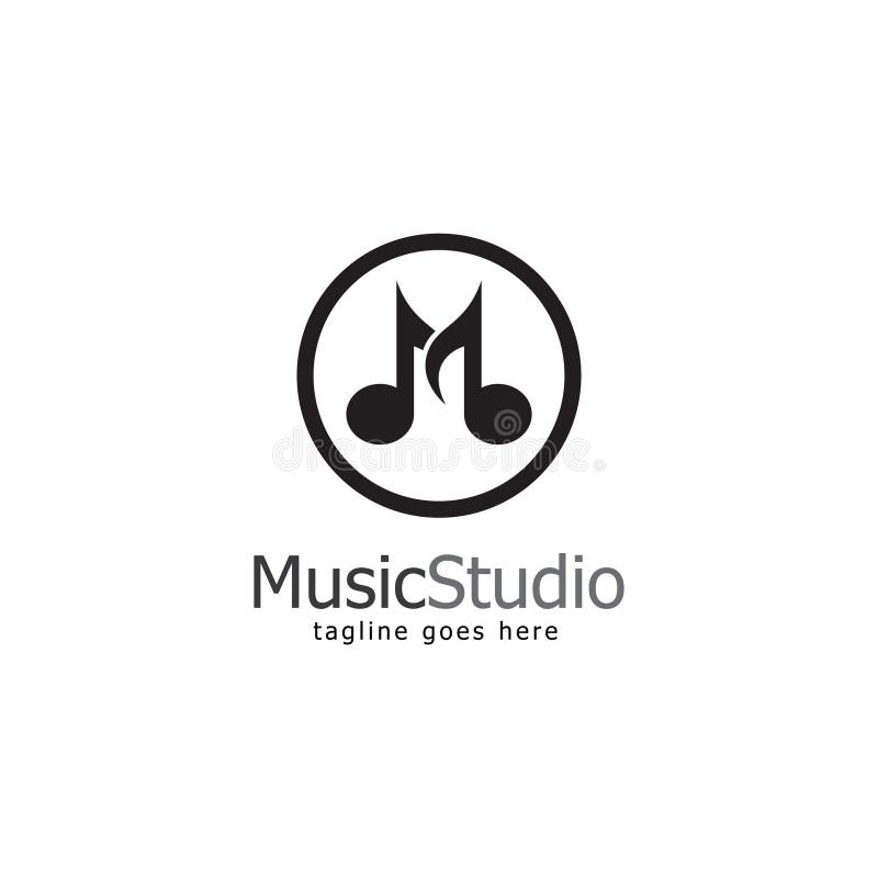 Music Studio Logo Template Design Vector Stock Vector - Illustration of ...