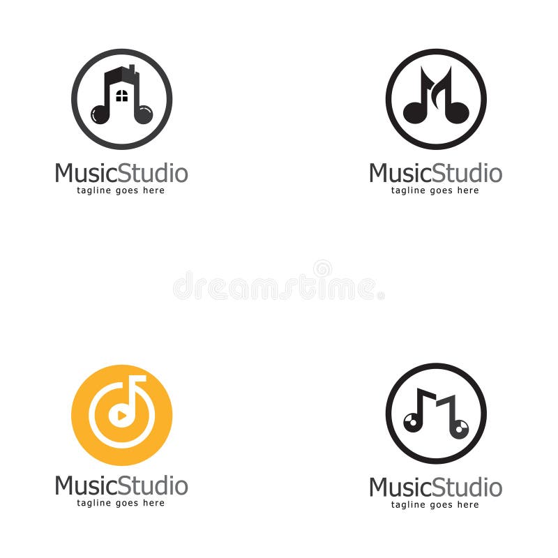 Music Studio Logo Template Design Vector Stock Vector - Illustration of ...