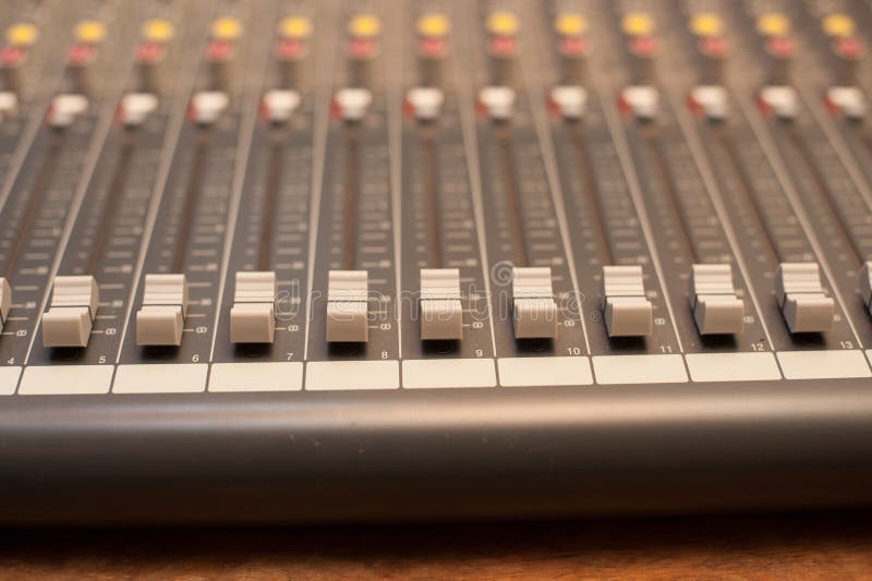 Music studio mixer detail stock image. Image of music - 57349273