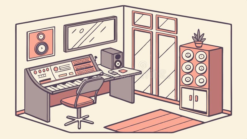 Music Studio Setup with Equipment, Creative Space and Audio Production ...