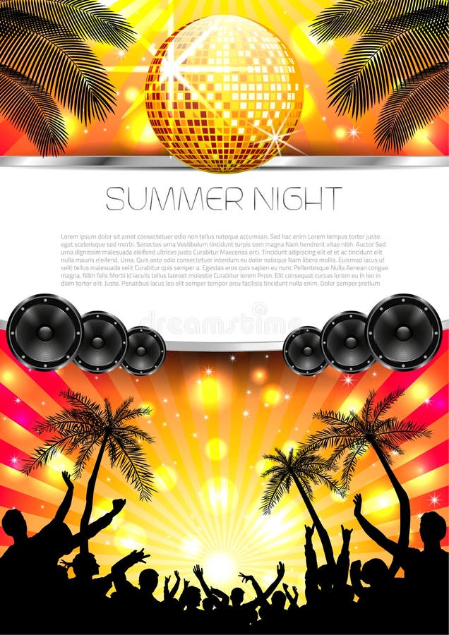Music Summer Background - Vector Stock Illustration - Illustration of ...