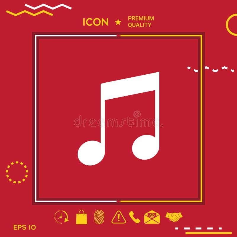 Music symbol icon stock vector. Illustration of symbol - 108001280