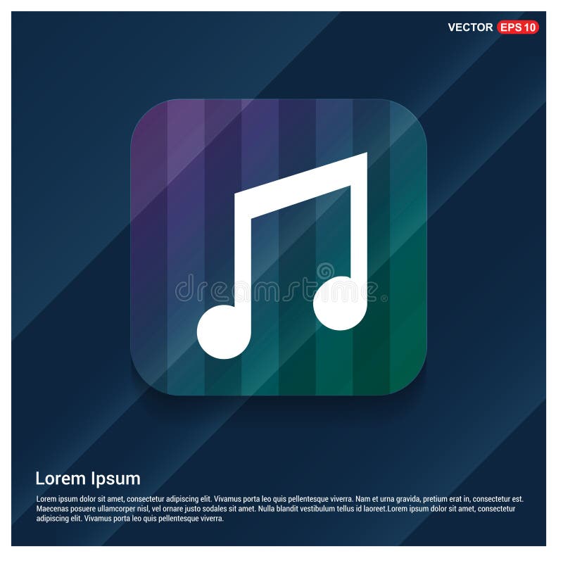 Music Symbol icon stock vector. Illustration of shadow - 132414878