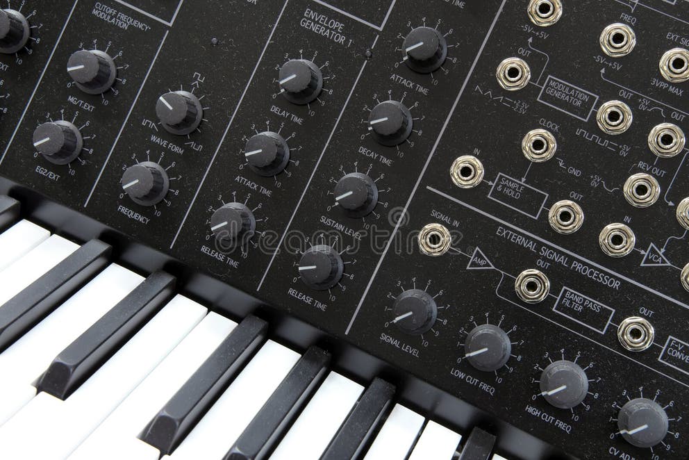 Music synthesizer stock image. Image of sound, signal - 38149211