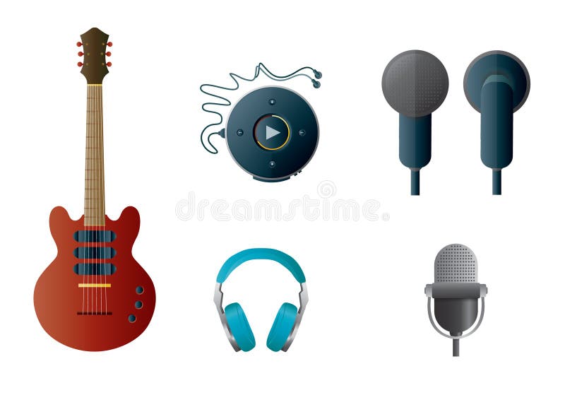 Music System. Vector Illustration Decorative Design Stock Vector ...