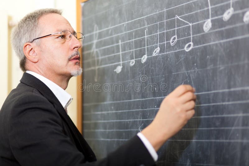 Music teacher stock image. Image of hear, caucasian, notes - 39793049
