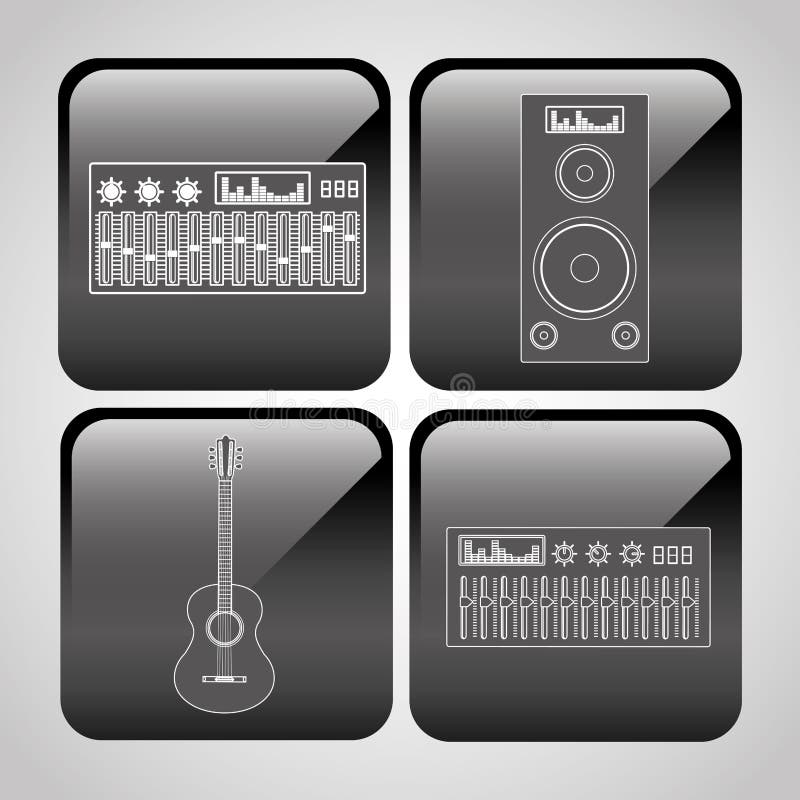 Music technology equipment stock vector. Illustration of artistic ...