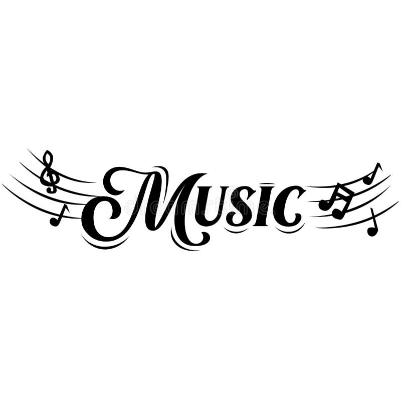 Music text logo stock illustration. Illustration of logo - 263465022