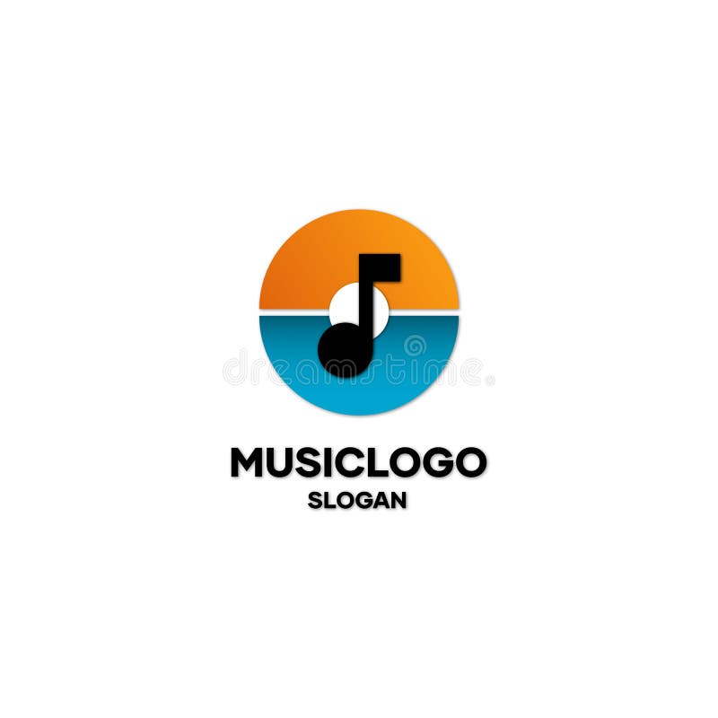 Music Theme Logo, Music Logo with Circular Musical Notes Stock Vector ...