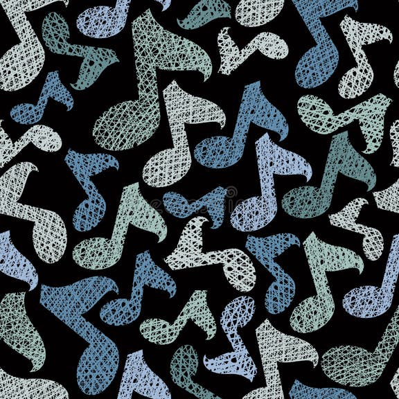 Music Note Repeating Pattern Stock Illustrations – 487 Music Note ...