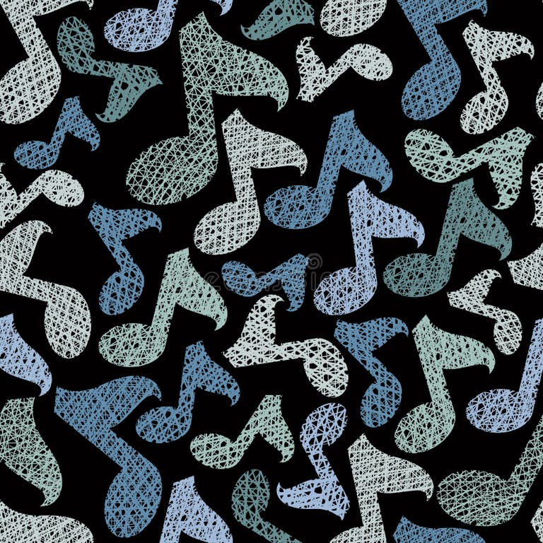 Music Note Repeating Pattern Stock Illustrations – 487 Music Note ...