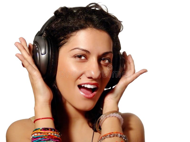 Music-time stock photo. Image of listen, woman, dance - 1222612