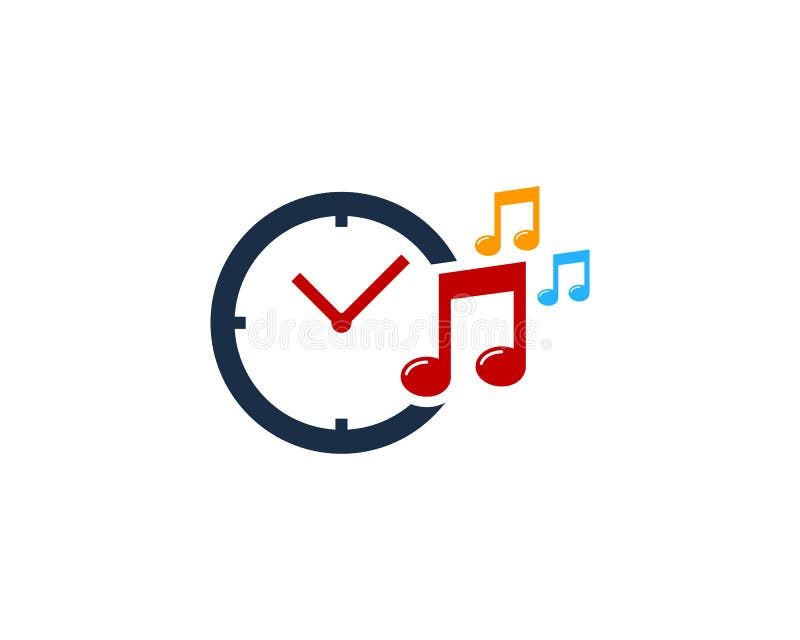 Music Time Icon Logo Design Element Stock Vector - Illustration of ...