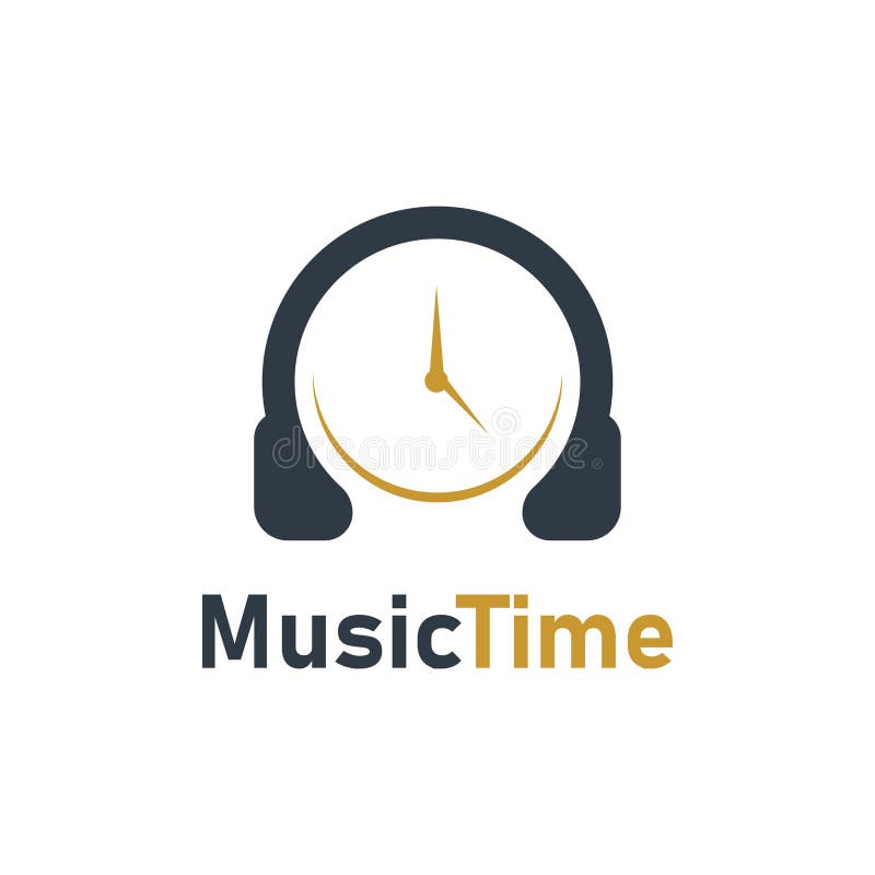 Music Time Logo Template Design Vector Icon Illustration. Stock Vector ...