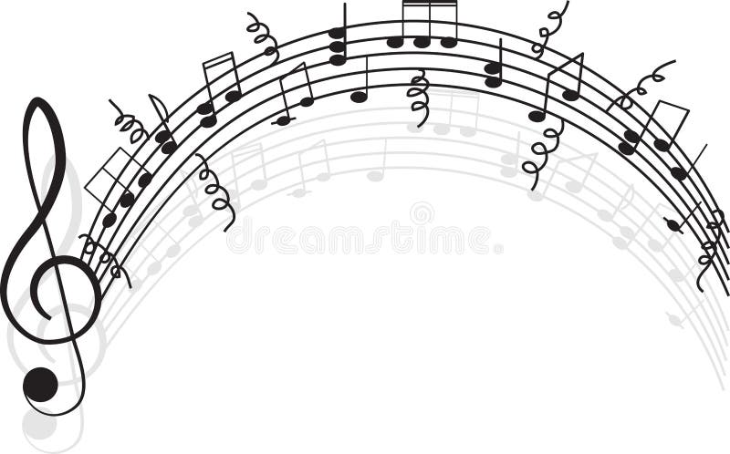 Music. Treble Clef and Notes for Your Design. Stock Illustration ...