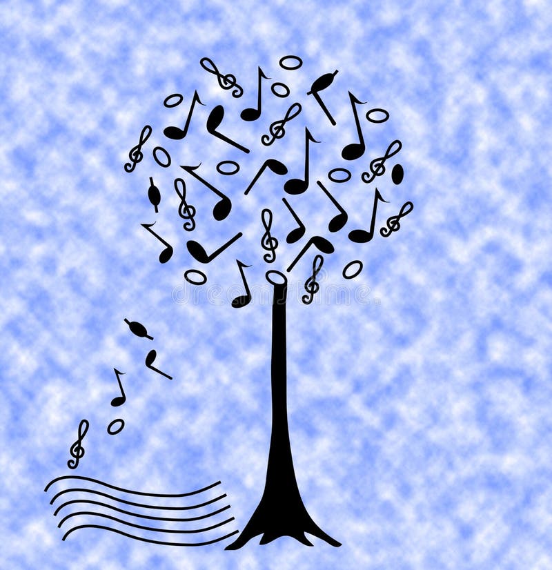 Music tree stock illustration. Illustration of mirror - 10890855