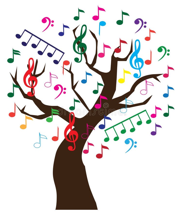 Music Tree With Notes, Vector Stock Vector - Illustration of clef ...