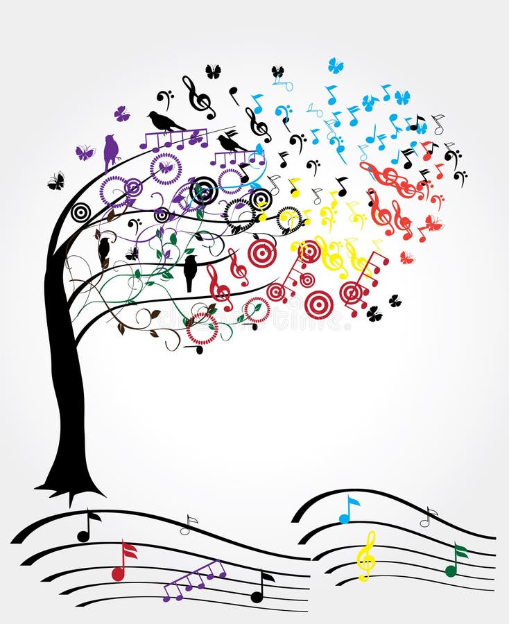 Musical Tree Music Notes Stock Illustrations – 554 Musical Tree Music ...