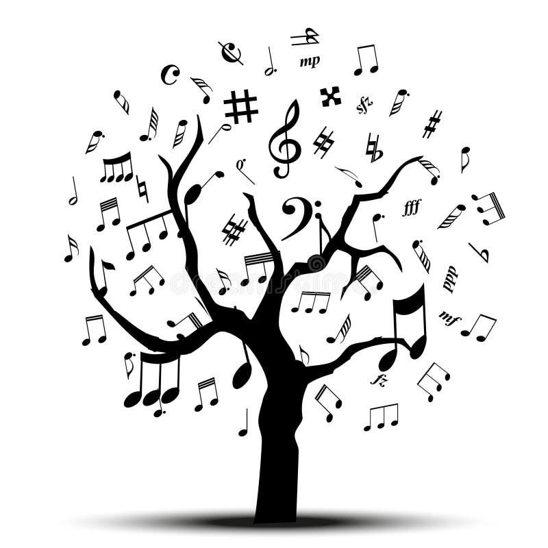 Musical Tree Music Notes Stock Illustrations – 554 Musical Tree Music ...