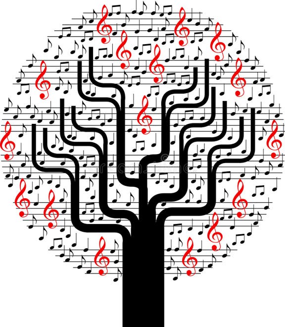 Music Tree stock vector. Illustration of vector, symbol - 5180571