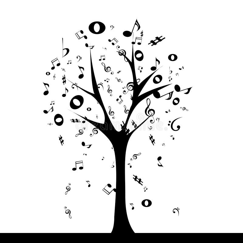 Music Tree stock vector. Illustration of backdrop, beat - 42122634