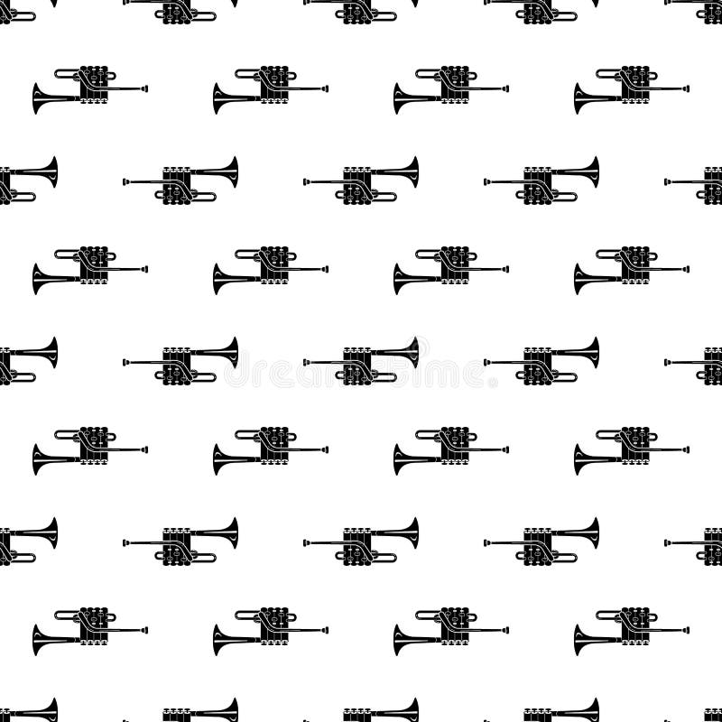 Music Trumpet Pattern Seamless Vector Stock Vector - Illustration of ...