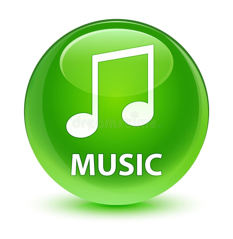 Music (tune Icon) Glassy Green Round Button Stock Illustration ...