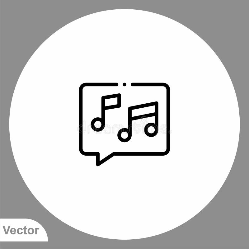 Music Vector Icon Sign Symbol Stock Vector - Illustration of icon ...