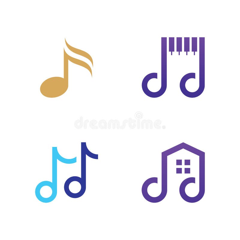 Music Vector Logo Icon Design Template Elements Stock Illustration ...