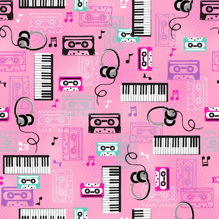 Music Vector Seamless Repeat Pattern Stock Vector - Illustration of ...