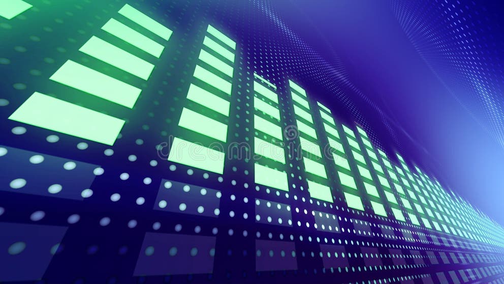 Music VU Meters with Dynamic Lights Stock Illustration - Illustration ...