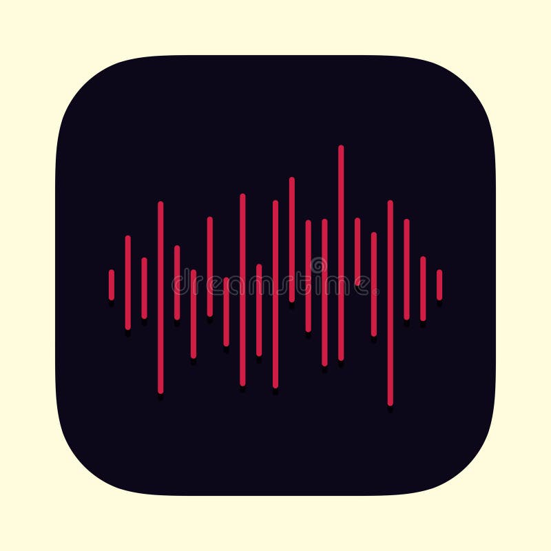 Music wave app icon stock vector. Illustration of technology - 349145760