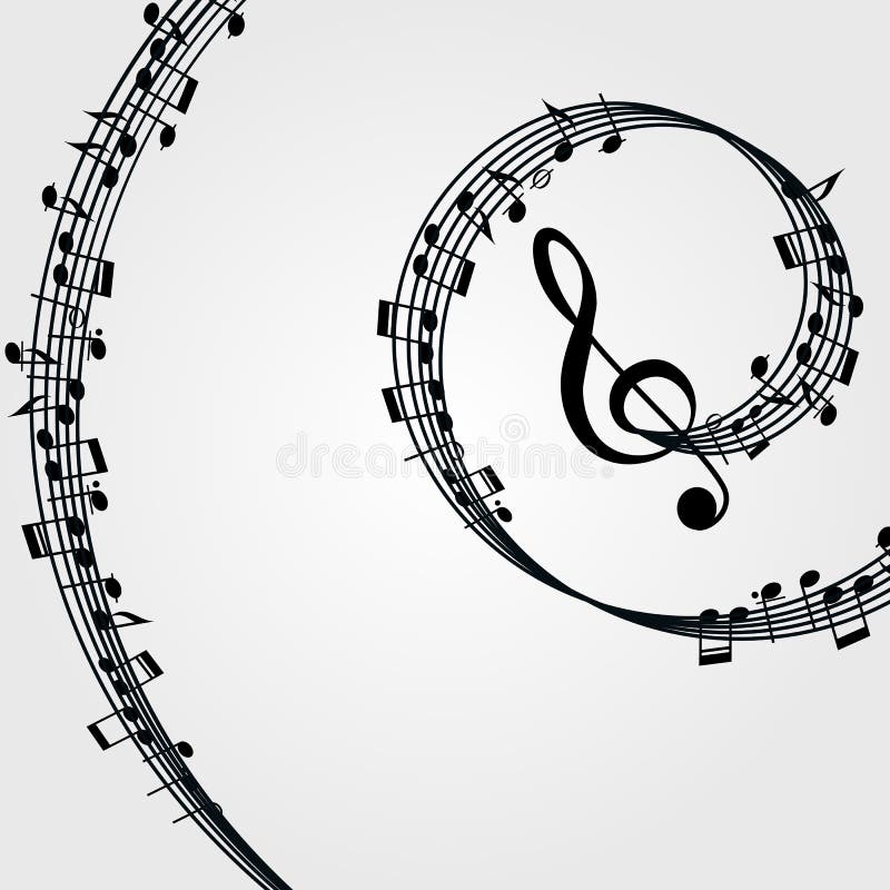 Music Wave Background: Melody, Notes, Key. Stock Vector - Illustration ...
